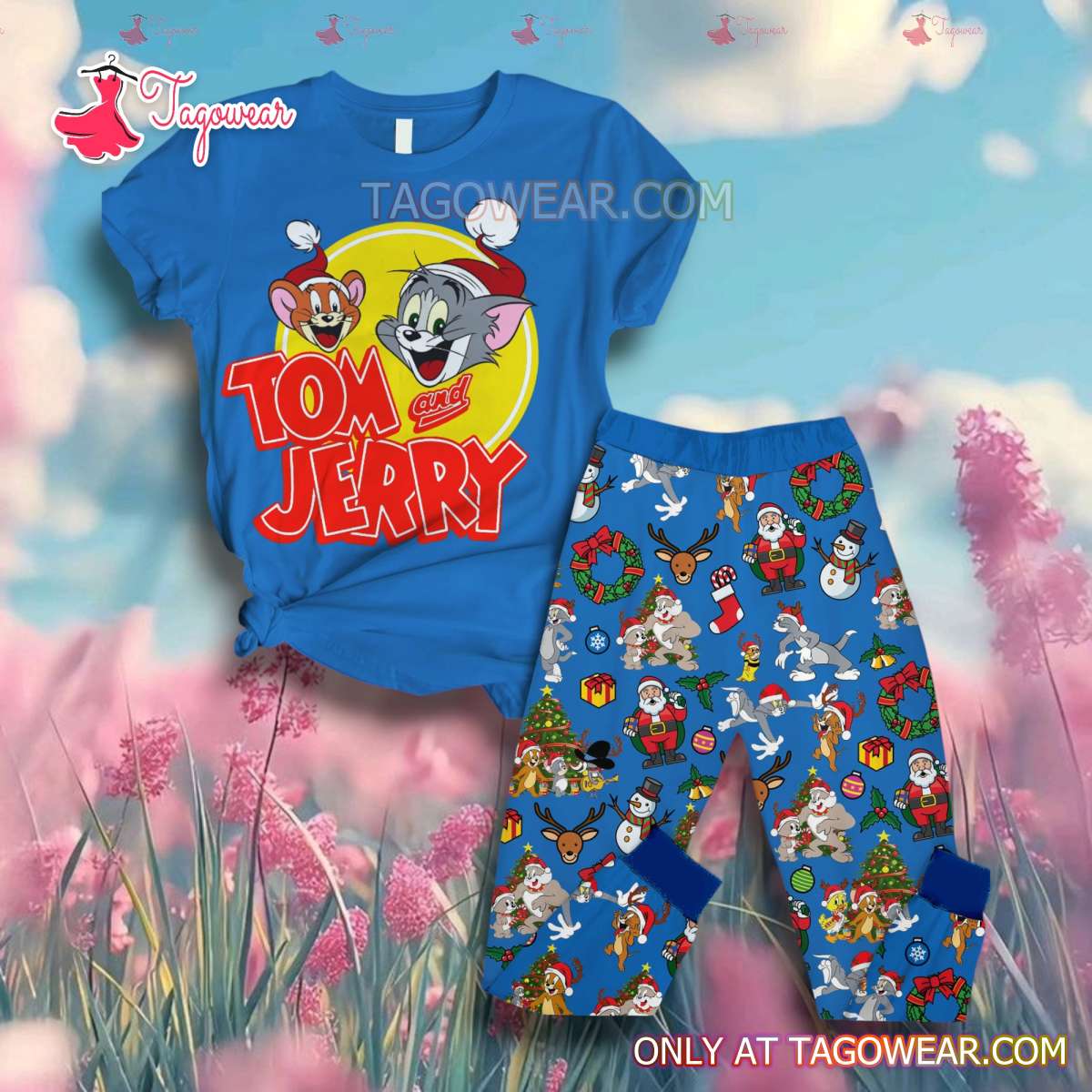 Tom And Jerry Christmas HFN Family Pajamas Set – Designfullprint