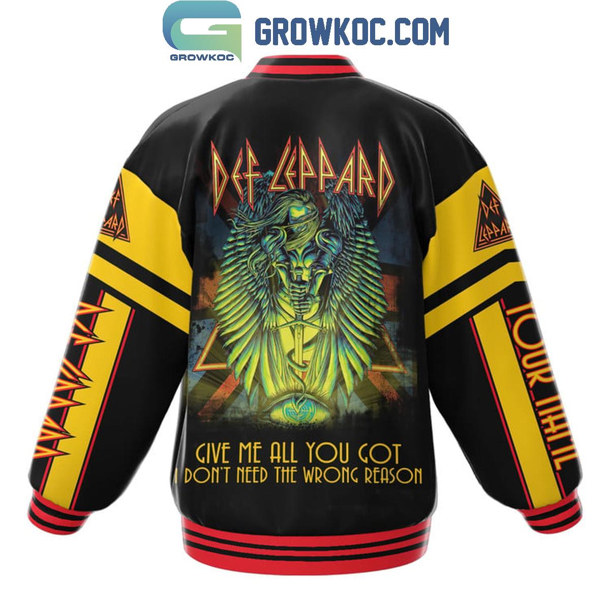 Def Leppard Give Me All You Got Fan Baseball Jacket NVA Varsity Jacket ...
