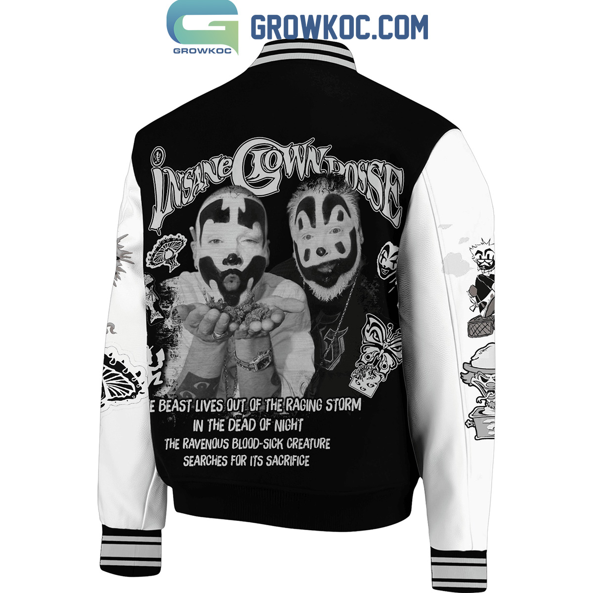 Insane Clown Posse Bang! Pow! Boom! Rest In Peace Baseball Jacket NVA ...