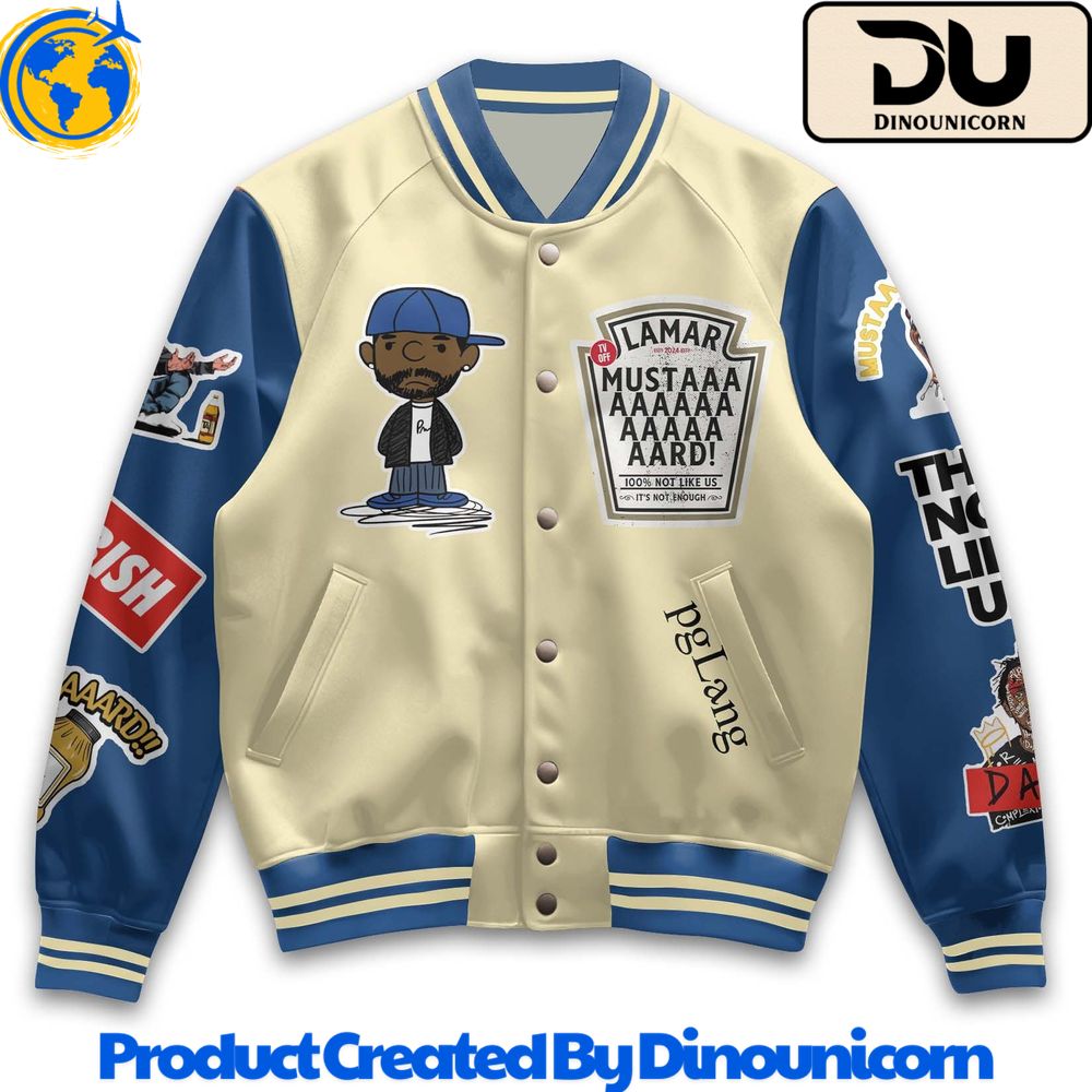 Kendrick Lamar Mustard Baseball Jacket Bomber Jacket NVA Varsity Jacket ...