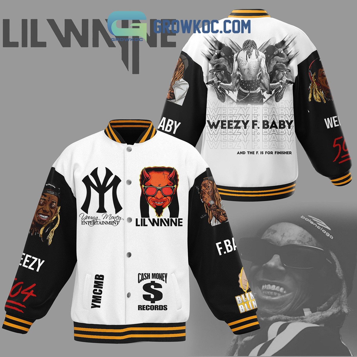 Lil Wayne Cash Money Records Baseball Jacket Bomber Jacket NVA Varsity ...