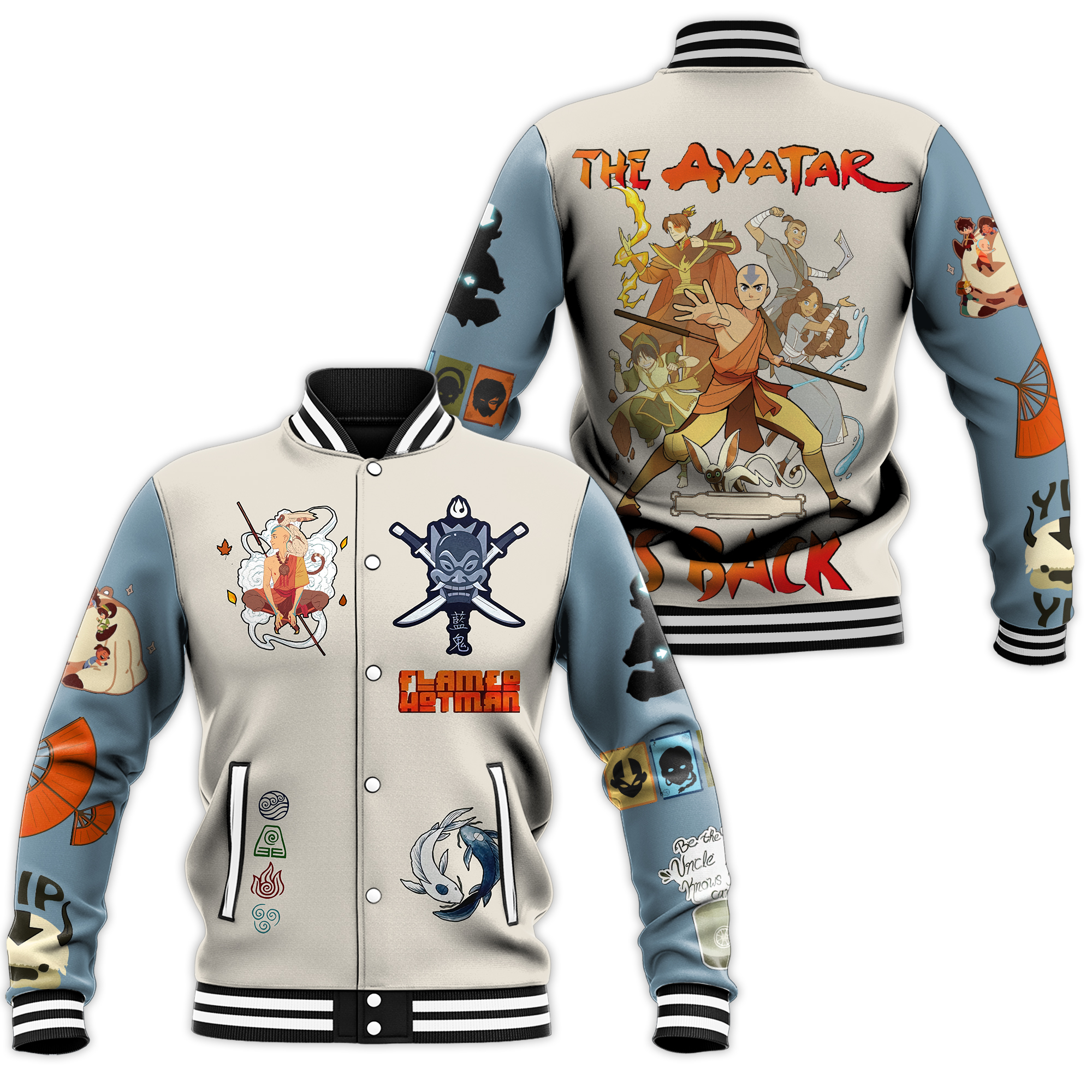 Avatar The Last Airbender Is Back Baseball Jacket or Bomber Jacket HG ...