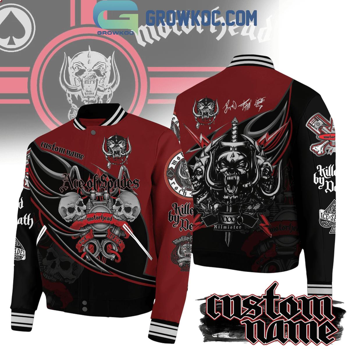 Motorhead Ave Of Spades Killed By Devils Personalized Baseball Jacket ...
