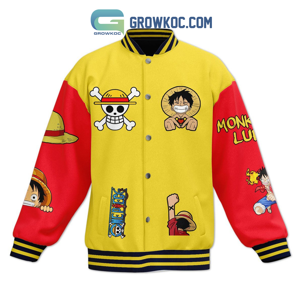One Piece Luffy Valentine’s Day Baseball Jacket Bomber Jacket NVA ...
