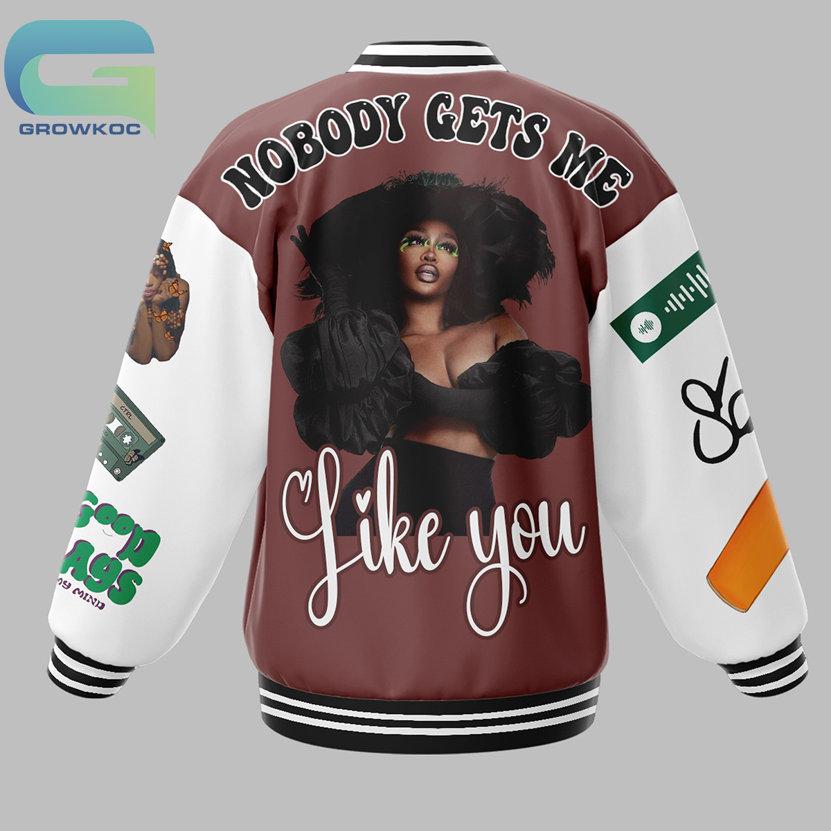 SZA Nobody Gets Me Like You Fan Baseball Jacket NVA Varsity Jacket ...