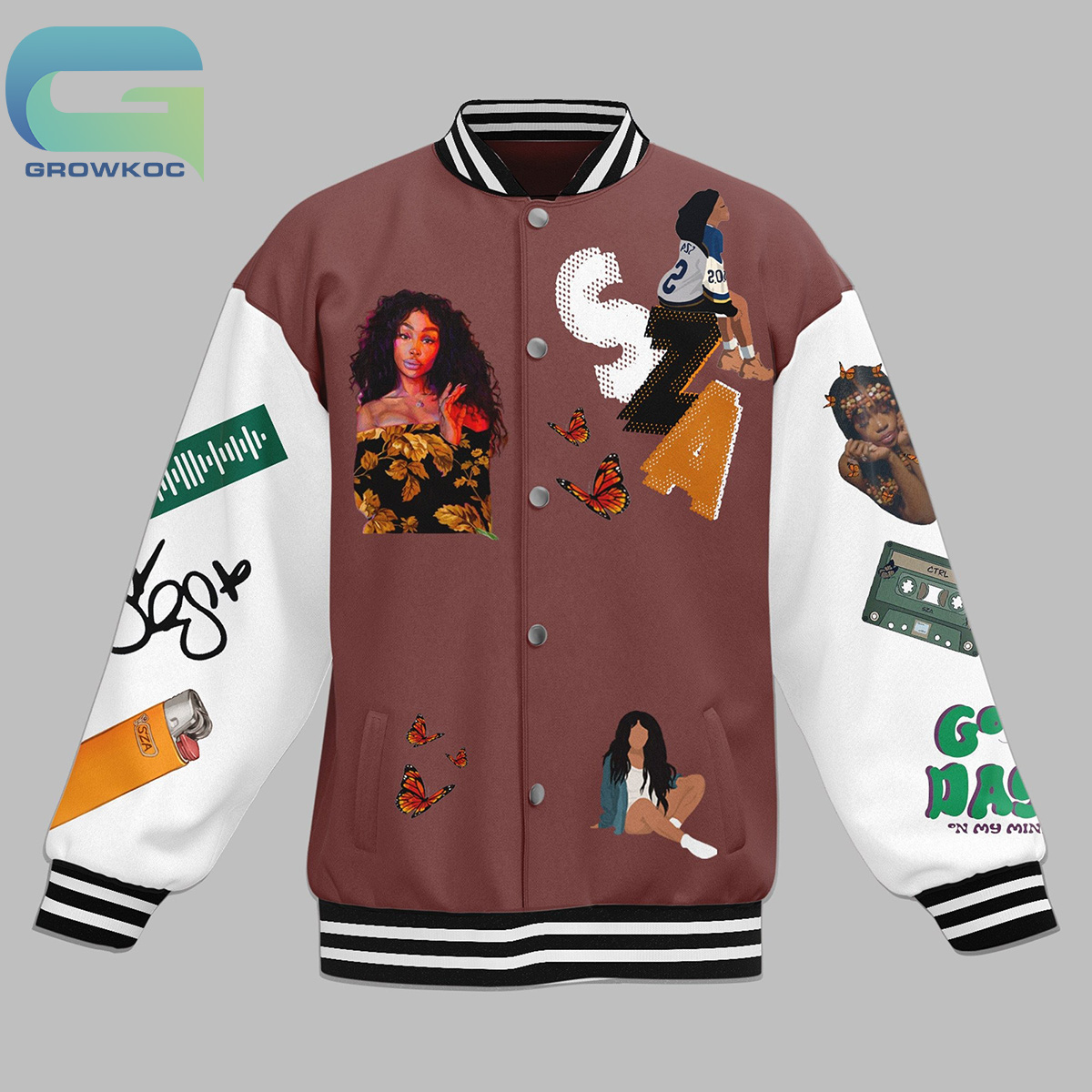 SZA Nobody Gets Me Like You Fan Baseball Jacket NVA Varsity Jacket ...