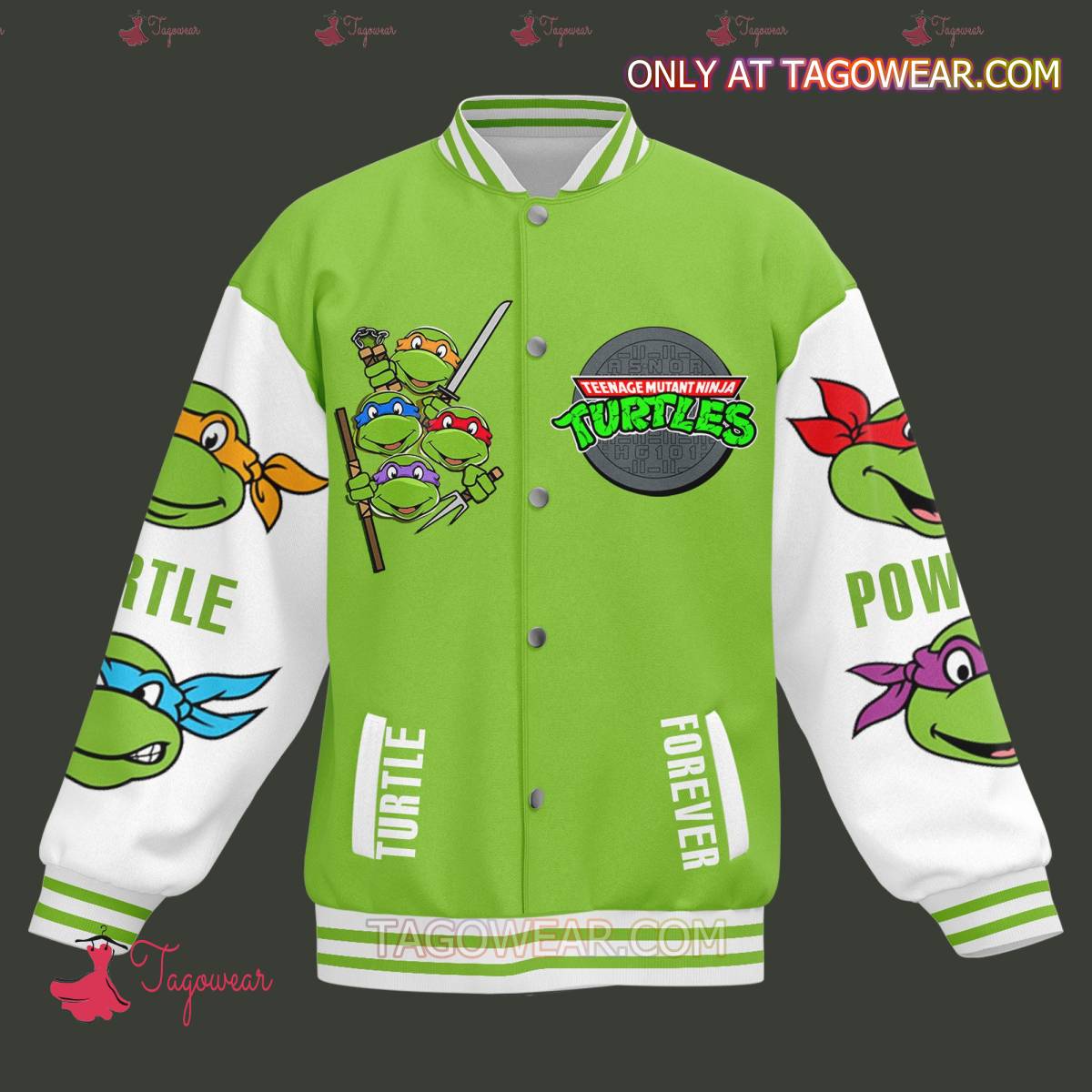 Teenage Mutant Ninja Turtles Cowabunga HFN Baseball Jacket or Bomber ...