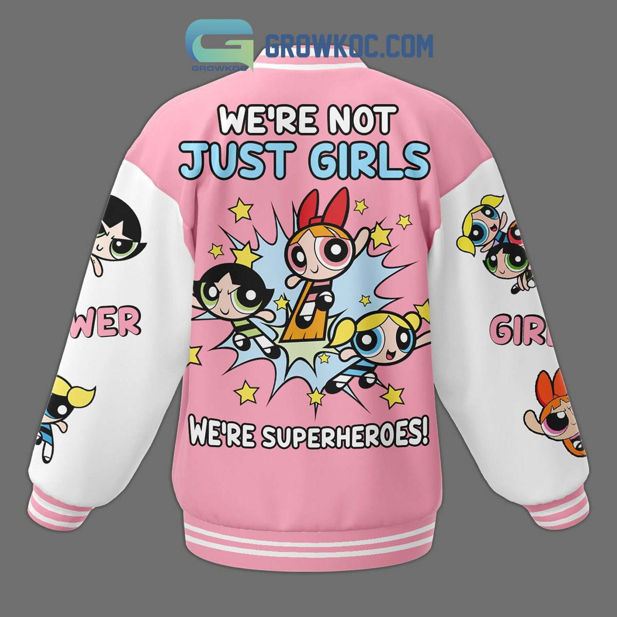 The Powerpuff Girls Not Just Girls Baseball Jacket Bomber Jacket NVA ...