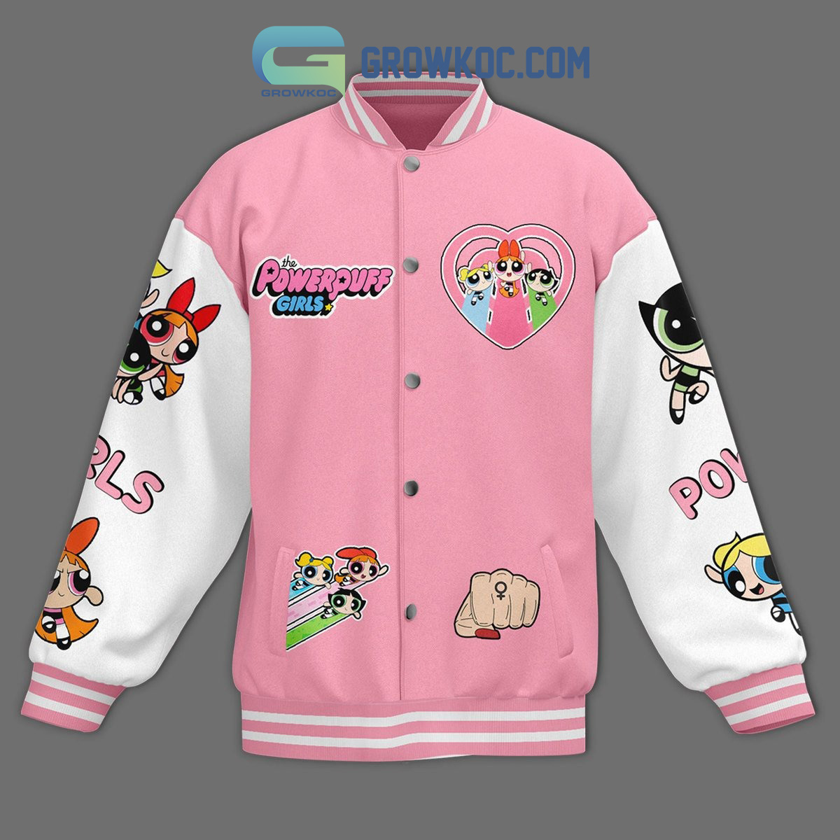 The Powerpuff Girls Not Just Girls Baseball Jacket Bomber Jacket NVA ...