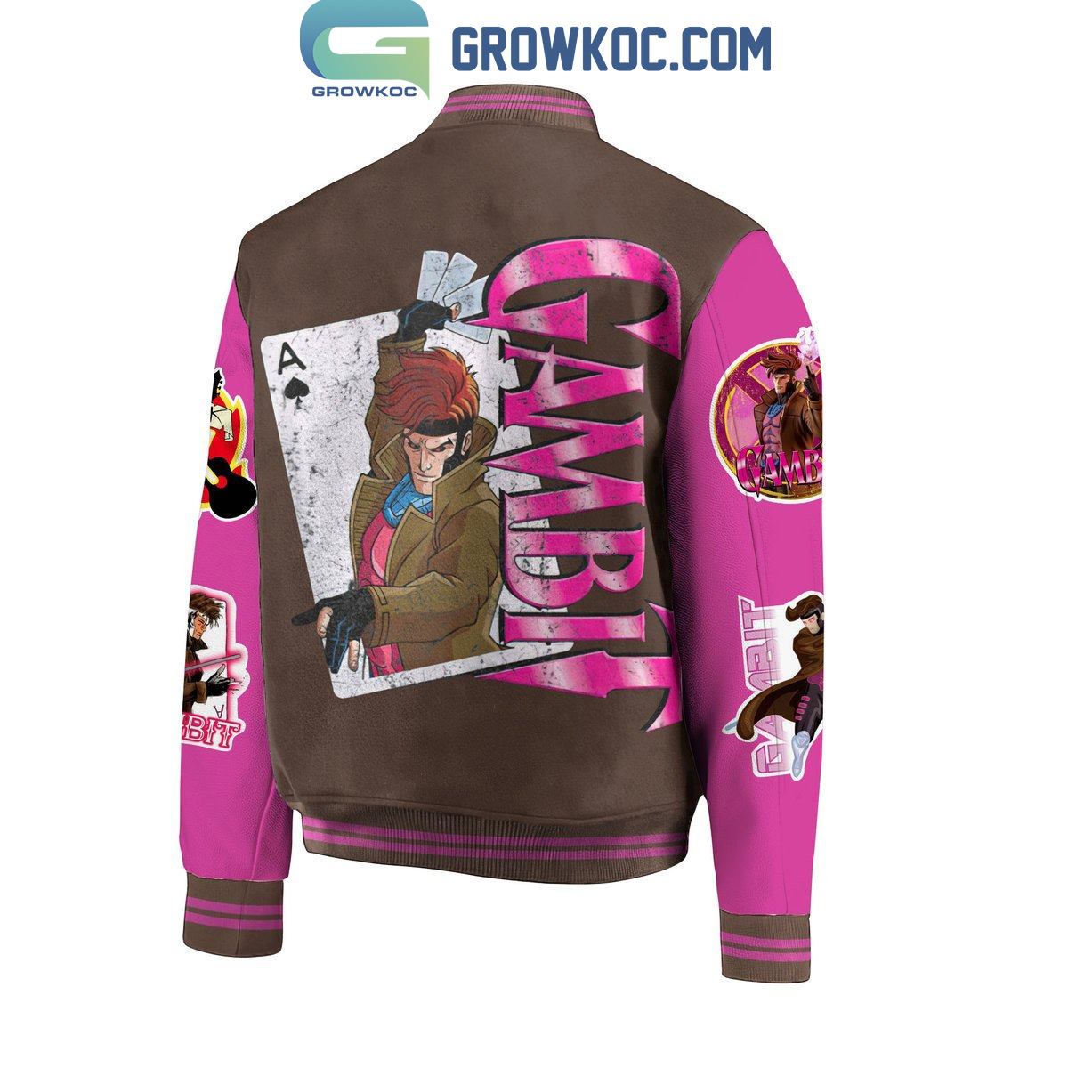 X-Men ’97 Gambit Remy Etienne LeBeau Fan Baseball Jacket NVA Varsity Jacket Unisex Jacket ...