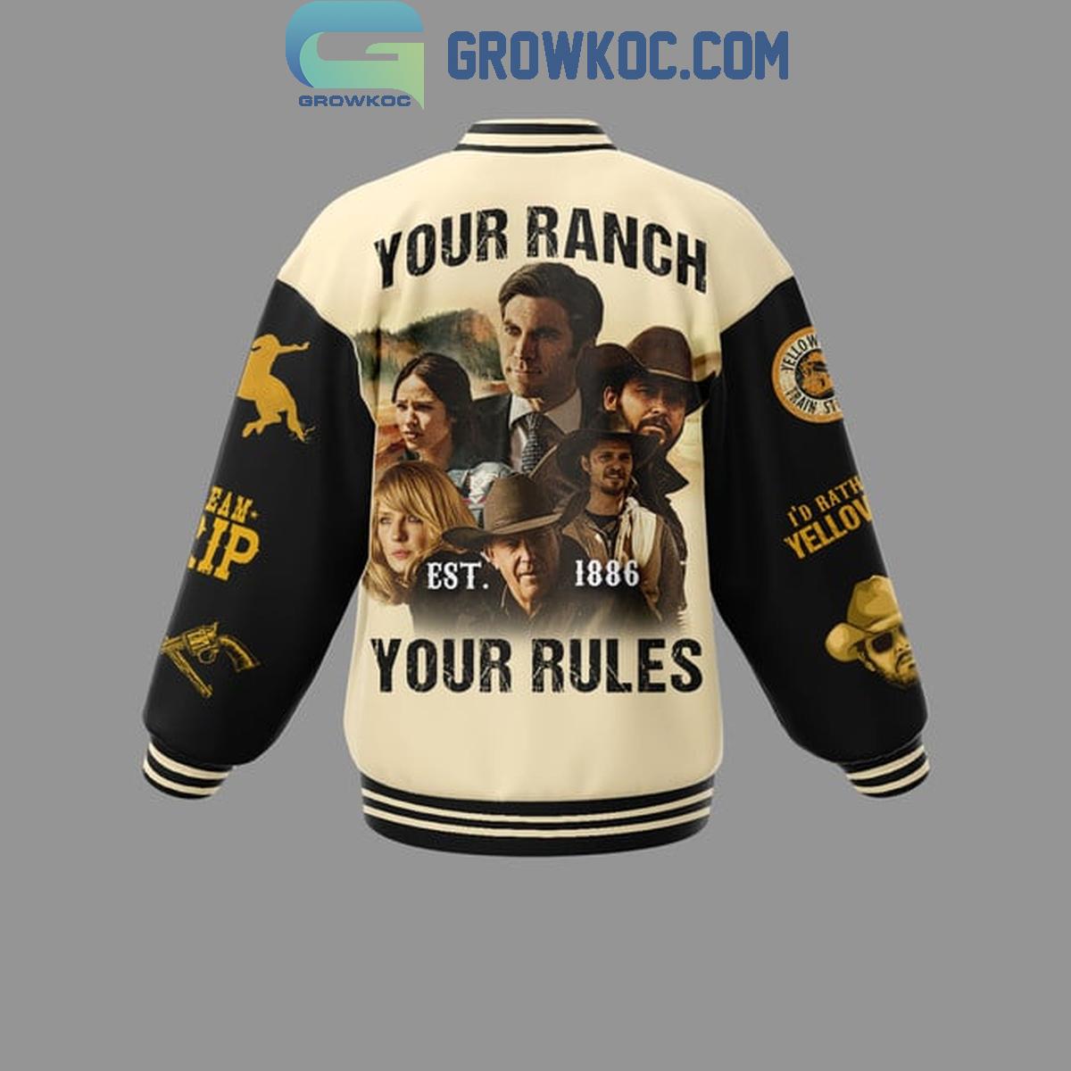 Yellowstone Your Rank Your Rules EST 1886 Dutton Baseball Jacket NVA ...