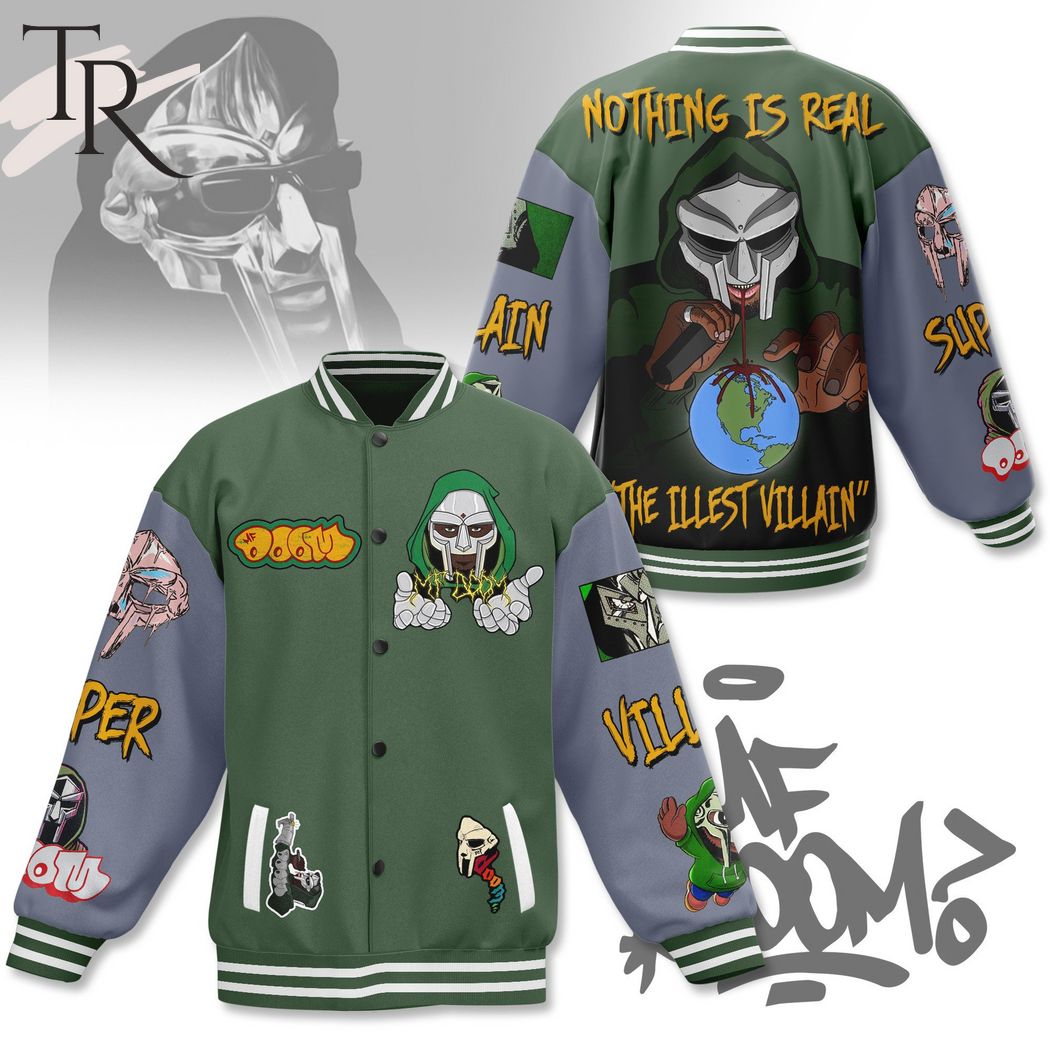 MF DOOM Nothing Is Real The Illest Villain Adult Kid Baseball Jacket Or ...