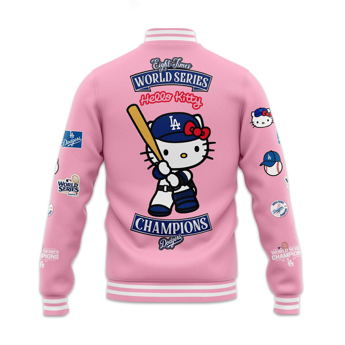 Los Angeles DGE 2024 World Series Champions Hello Kitty Baseball Jacket ...