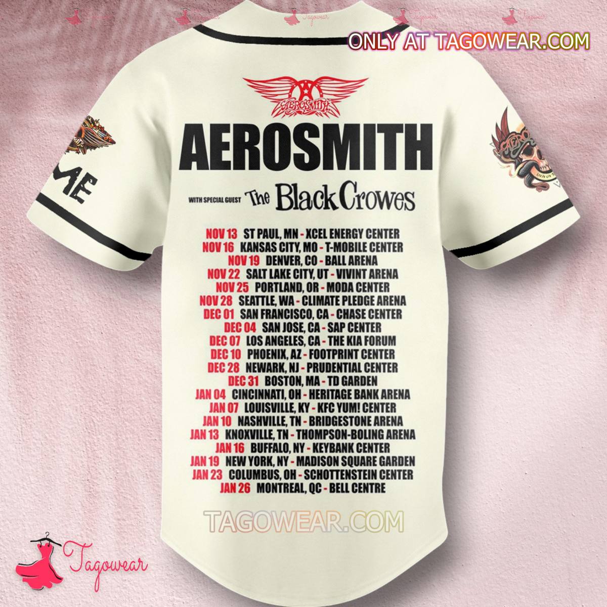 Aerosmith Devil’s Got A New Disguise HFN Adult And Kid Baseball Jersey ...