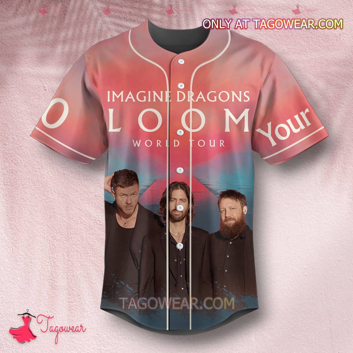 Imagine Dragons Loom World Tour Personalized HFN Adult And Kid Baseball ...