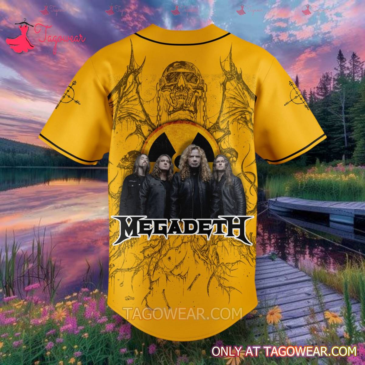 Megadeth Rock Yellow HFN Adult And Kid Baseball Jersey – Designfullprint