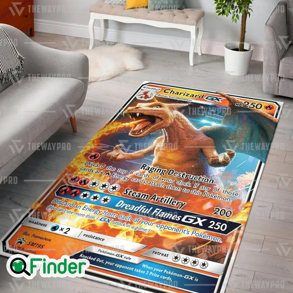 Pokemon Trading Card Charizard GX Custom Rug HG – Designfullprint