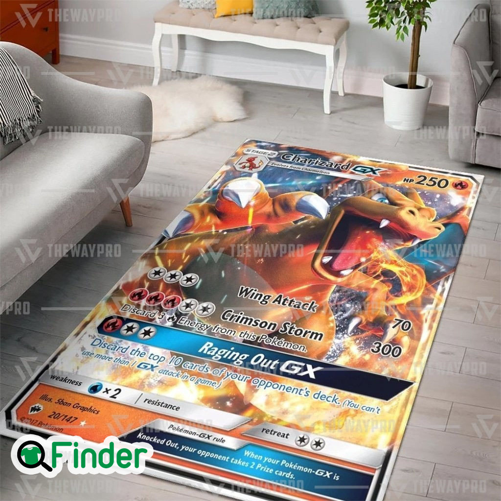 Pokemon Trading Card Charizard GX evolves Charmeleon Custom Rug HG ...
