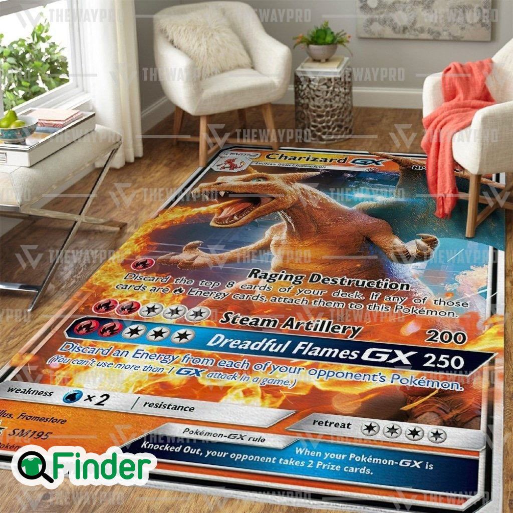 Pokemon Trading Card Charizard GX Custom Rug HG – Designfullprint