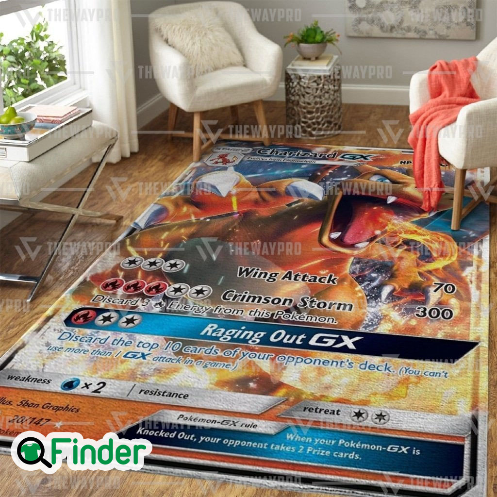 Pokemon Trading Card Charizard GX evolves Charmeleon Custom Rug HG ...