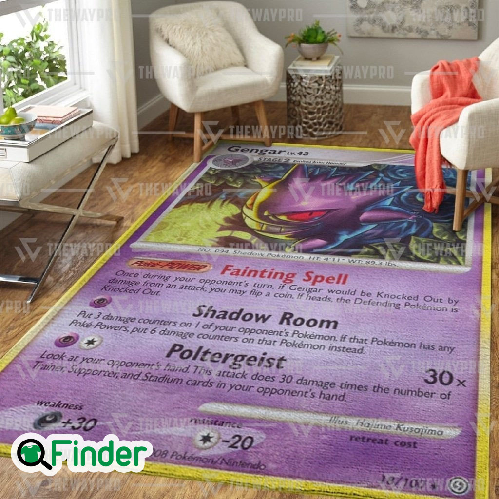 Pokemon Trading Card Game Gengar Custom Rug HG – Designfullprint