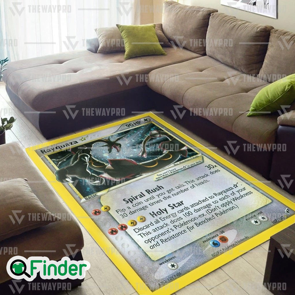 Pokemon Trading Card Game Legendary Rayquaza Custom Rug HG ...
