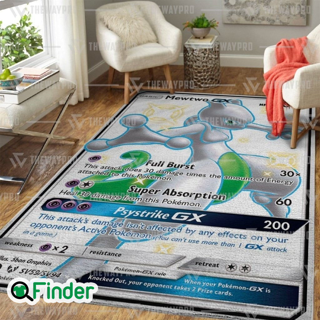 Pokemon Trading Card Game Shiny Mewtwo Legends Custom Rug HG ...