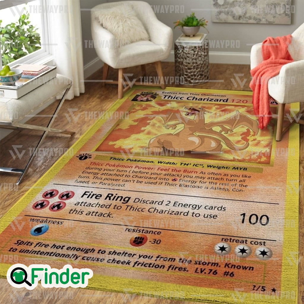Pokemon Trading Card Game Thicc Charizard Custom Rug HG – Designfullprint