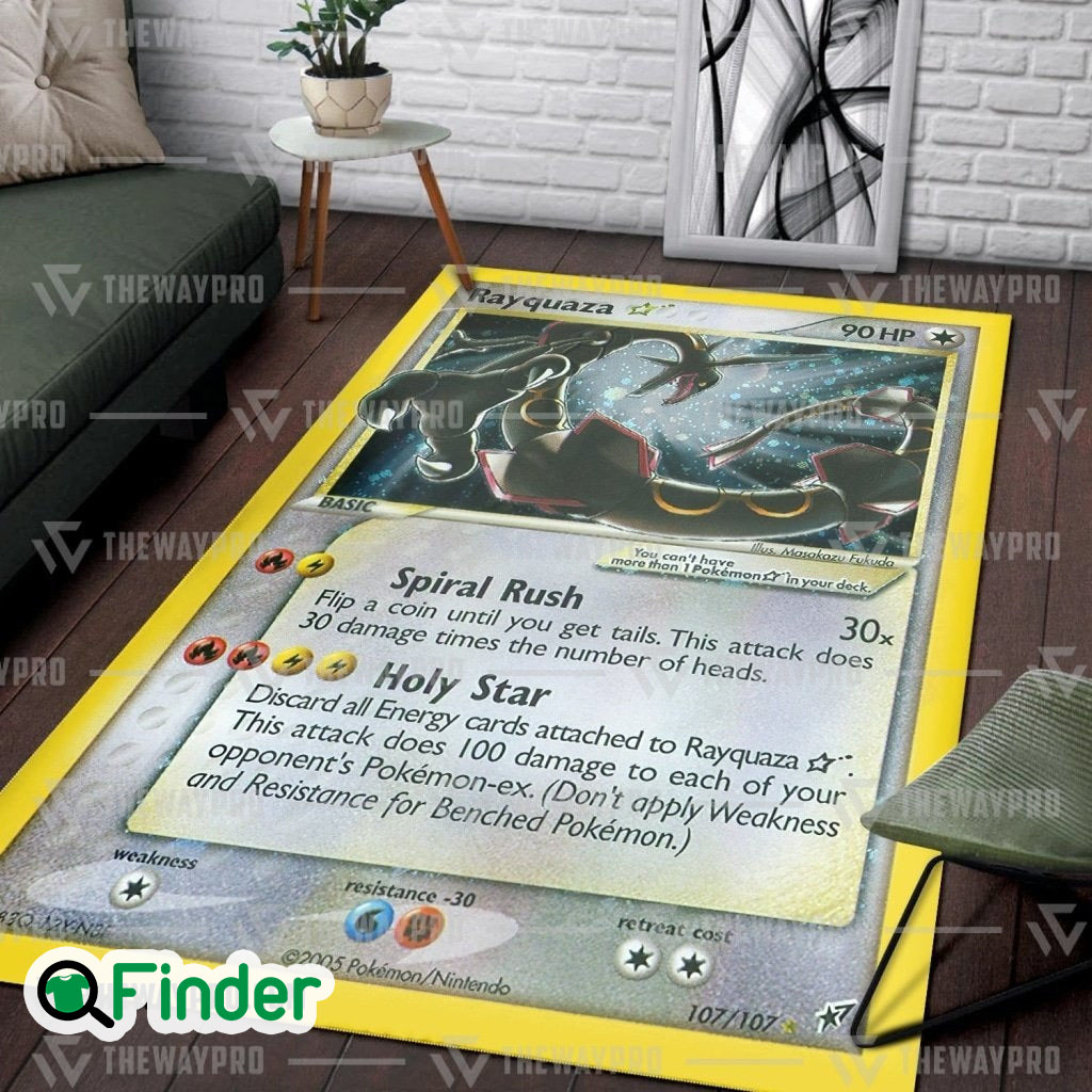 Pokemon Trading Card Game Legendary Rayquaza Custom Rug HG ...