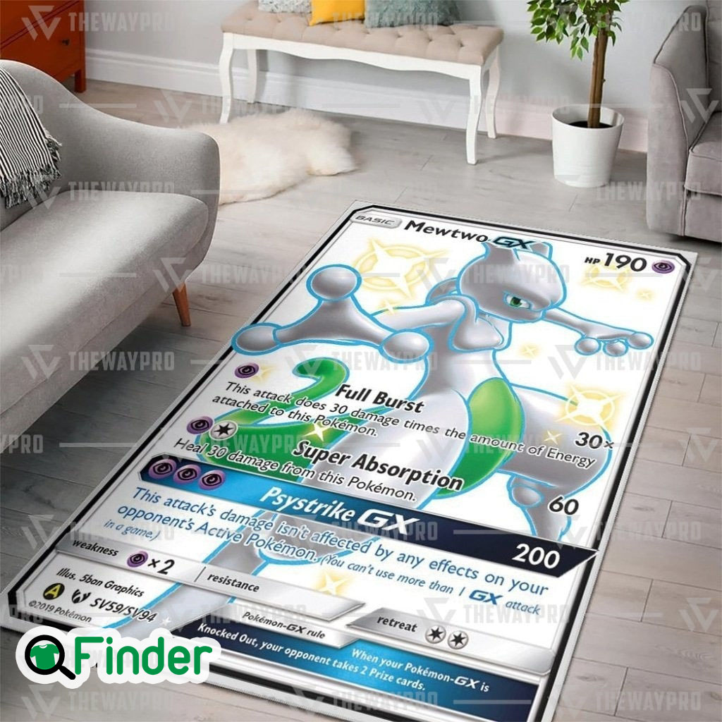 Pokemon Trading Card Game Shiny Mewtwo Legends Custom Rug HG ...