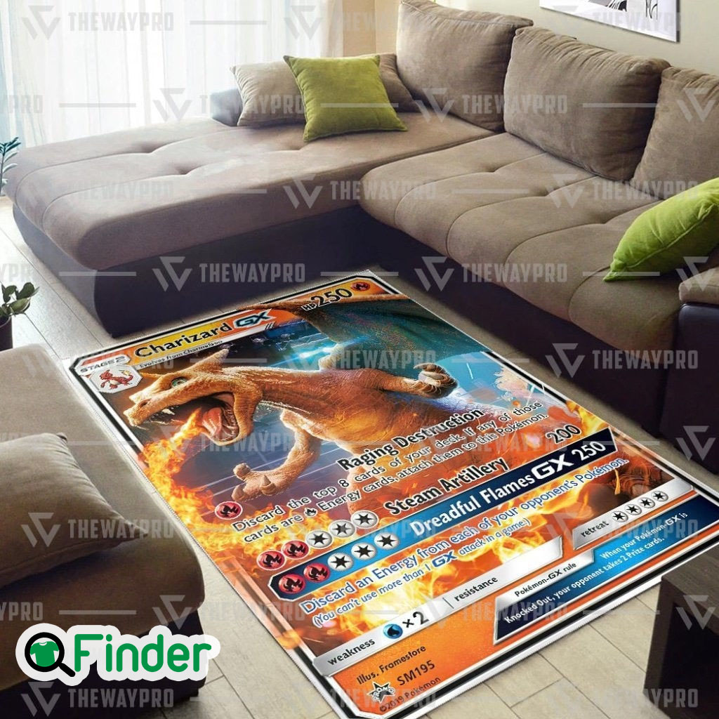 Pokemon Trading Card Charizard GX Custom Rug HG – Designfullprint