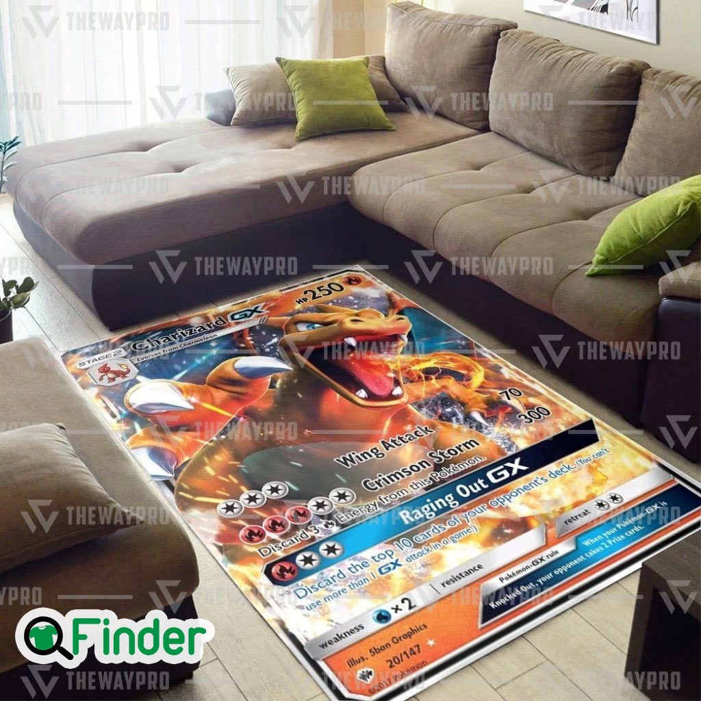 Pokemon Trading Card Charizard GX evolves Charmeleon Custom Rug HG ...