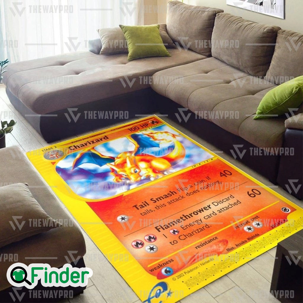 Pokemon Trading Card Expedition Charizard Custom Rug HG – Designfullprint