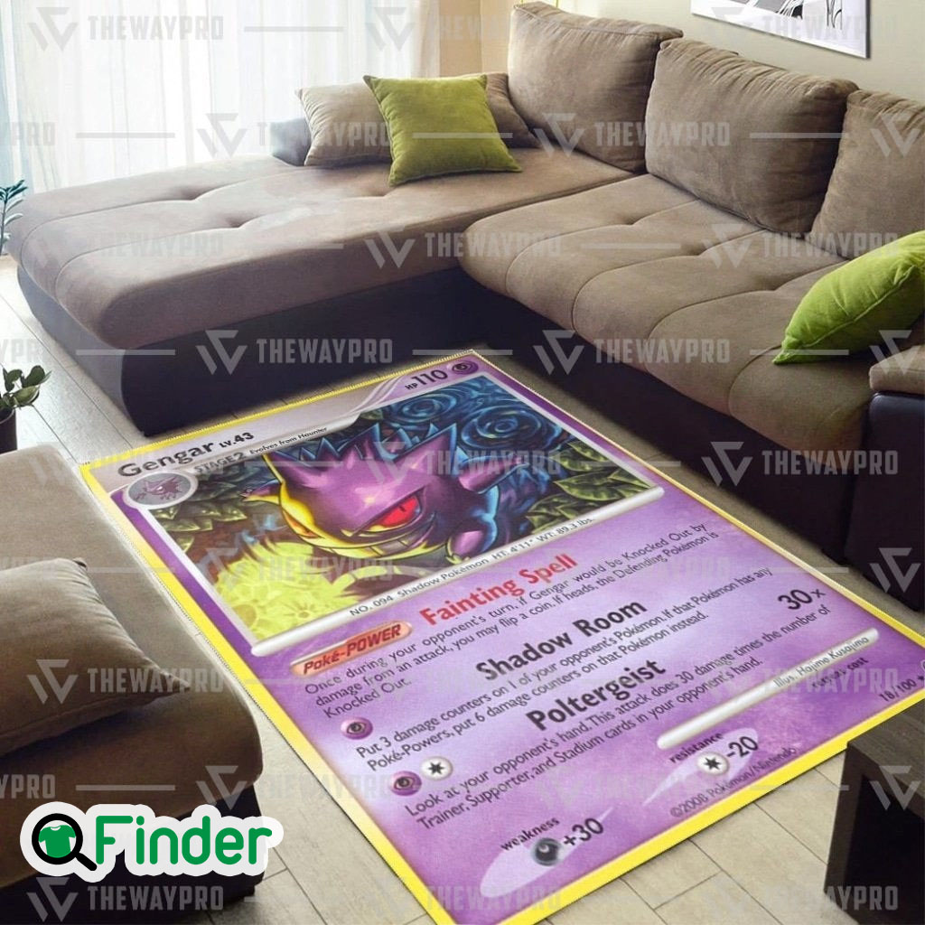 Pokemon Trading Card Game Gengar Custom Rug HG – Designfullprint