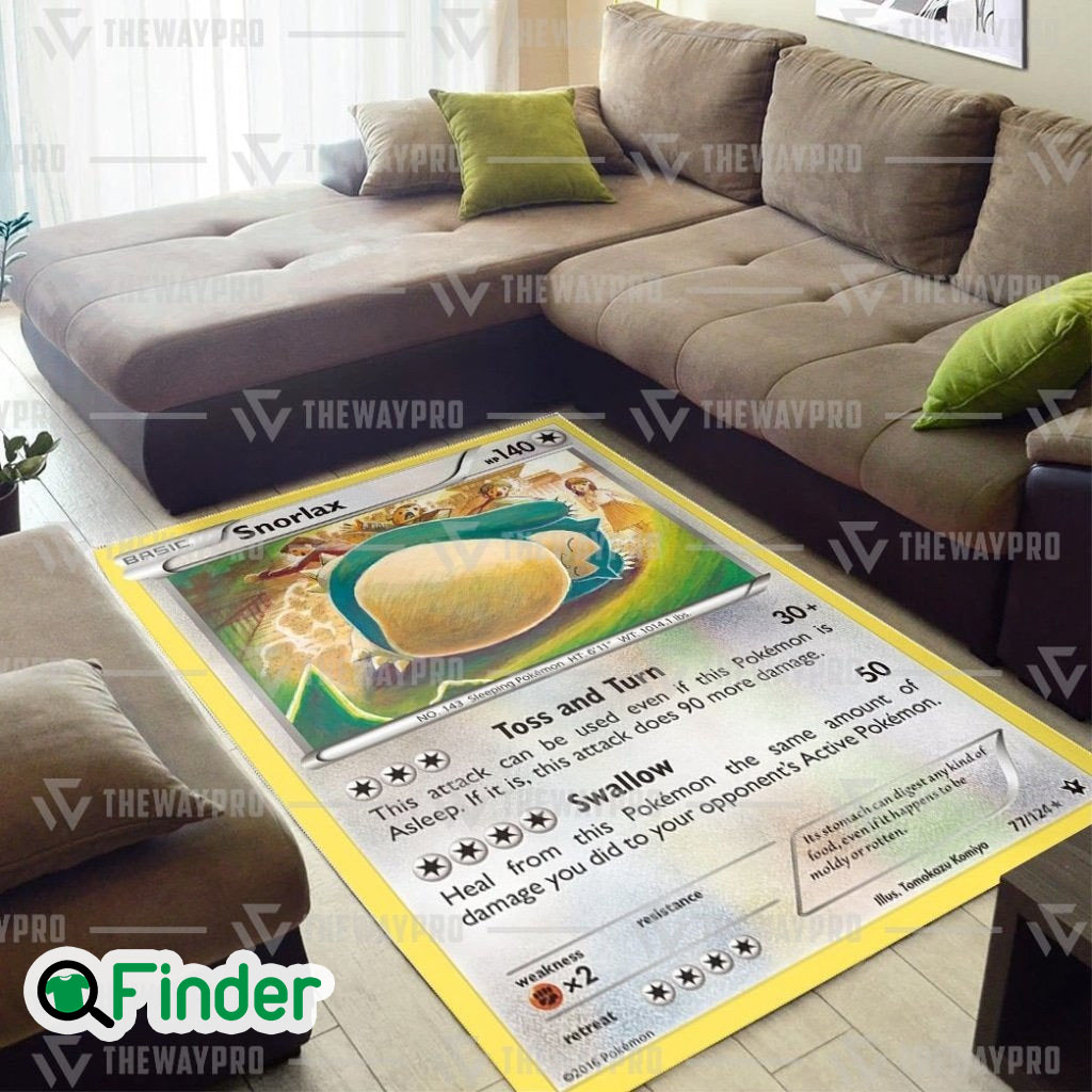 Pokemon Trading Card Game Snorlax Custom Rug HG – Designfullprint