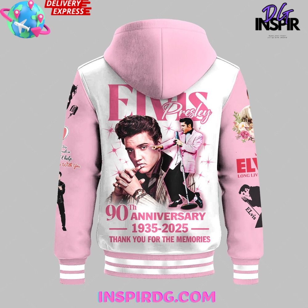 Elvis Presley 90th Anniversary Special Edition Hooded Varsity Bomber or ...