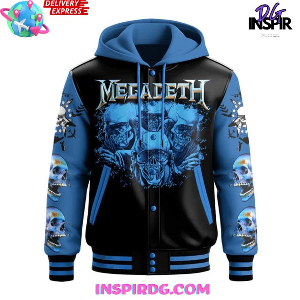 Megadeth Band Limited Edition Hooded Varsity Bomber or Jacket HG ...