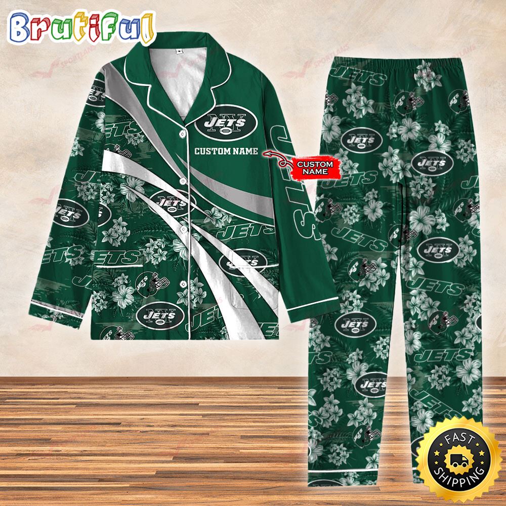 JetsNY 3D Personalized Pajamas Set NNA For Kids & Adult – Designfullprint