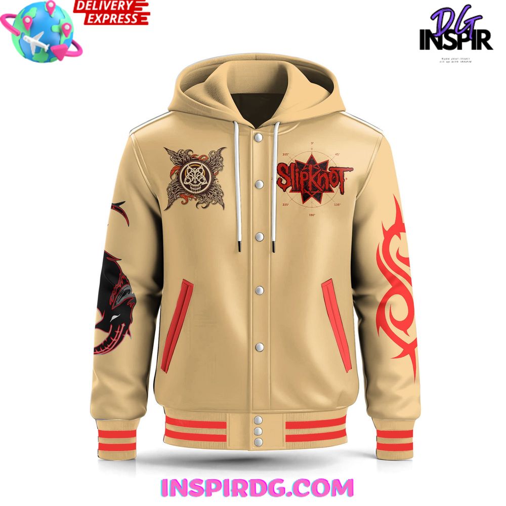 Slipknot Rock Band Limited Edition Hooded Varsity Bomber or Jacket HG ...