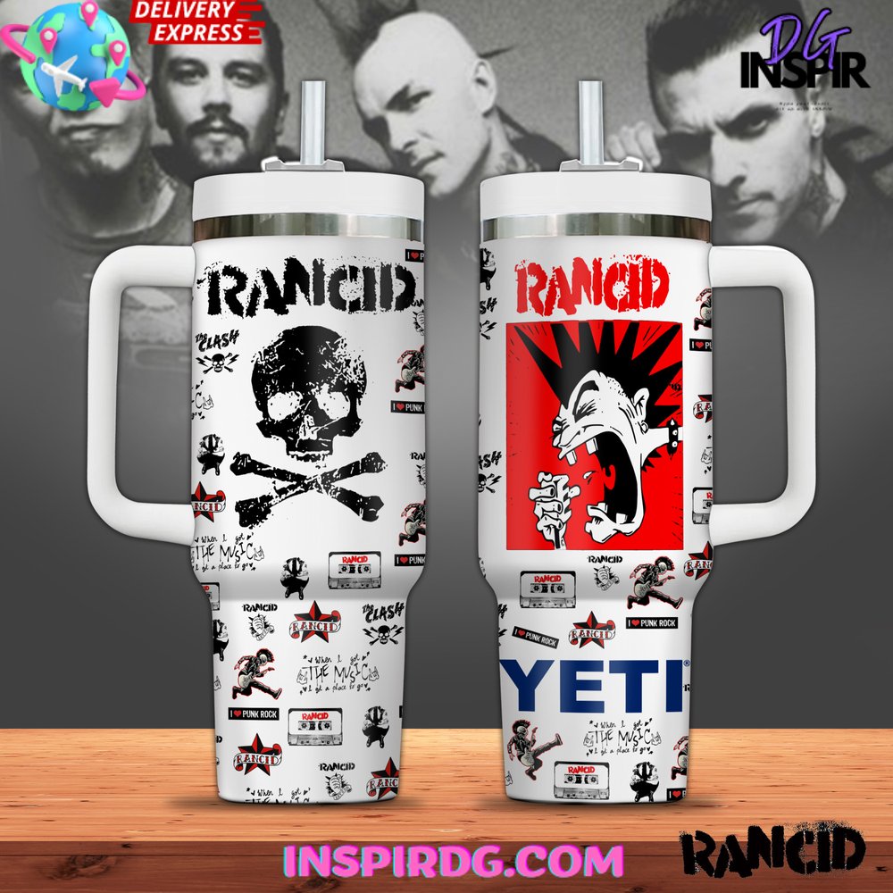 Rancid Punk Rock Limited 30oz 40 oz Tumbler With Handle HG Cup ...