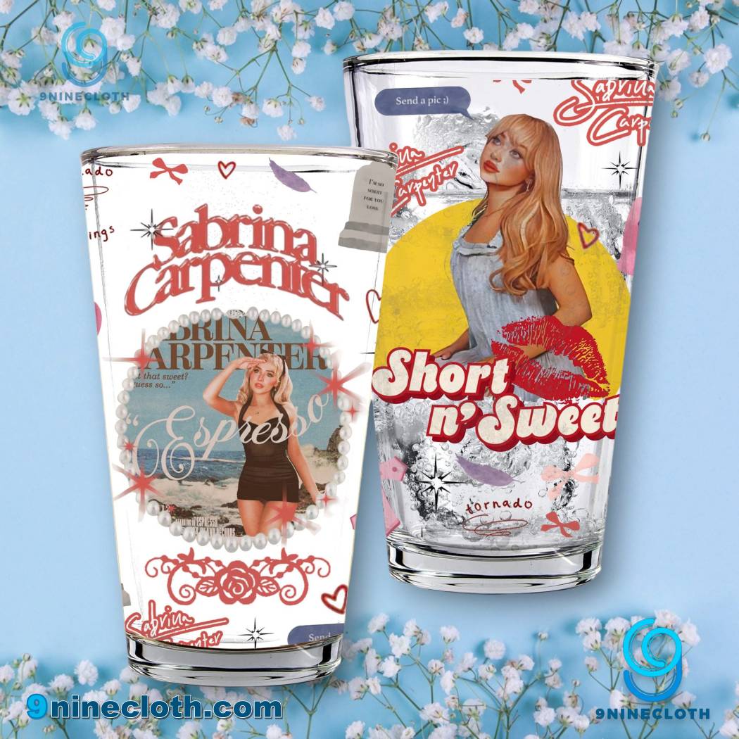 Sabrina Carpenter Short N Sweet 16oz Pint 16oz Pint Glass Cup HG HG HG ...