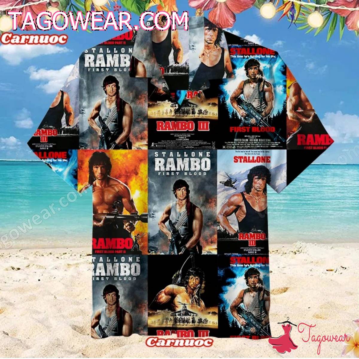 Stallone Rambo First Blood HFN Hawaiian Shirt Summer Beach Outfit ...