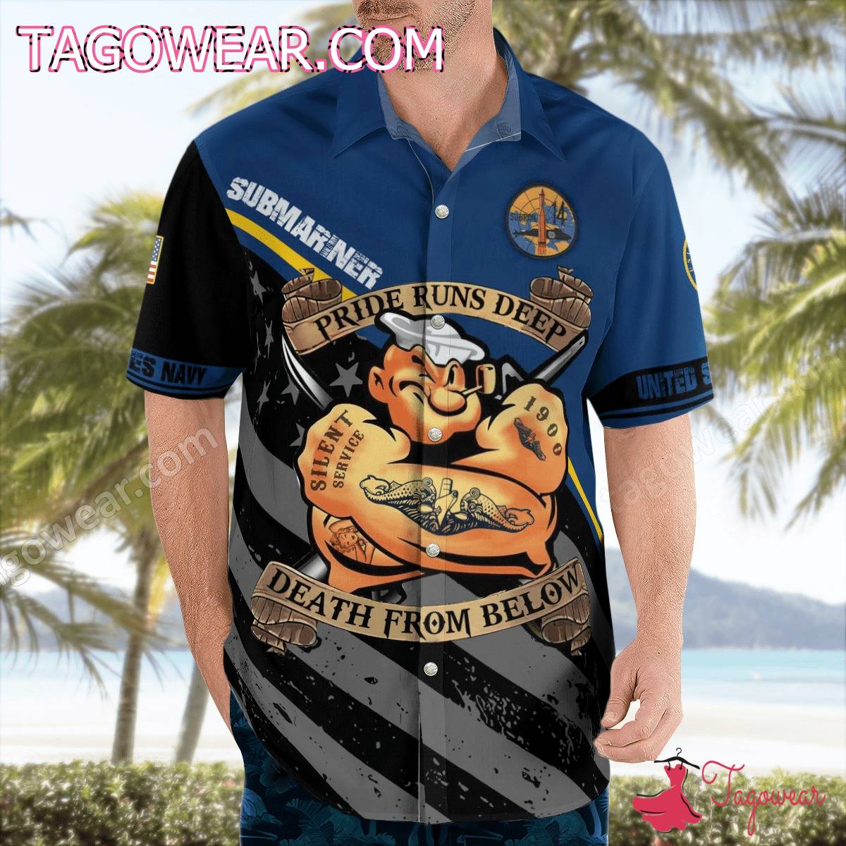 Submarine Pride Runs Deep Death From Below HFN Hawaiian Shirt Summer ...