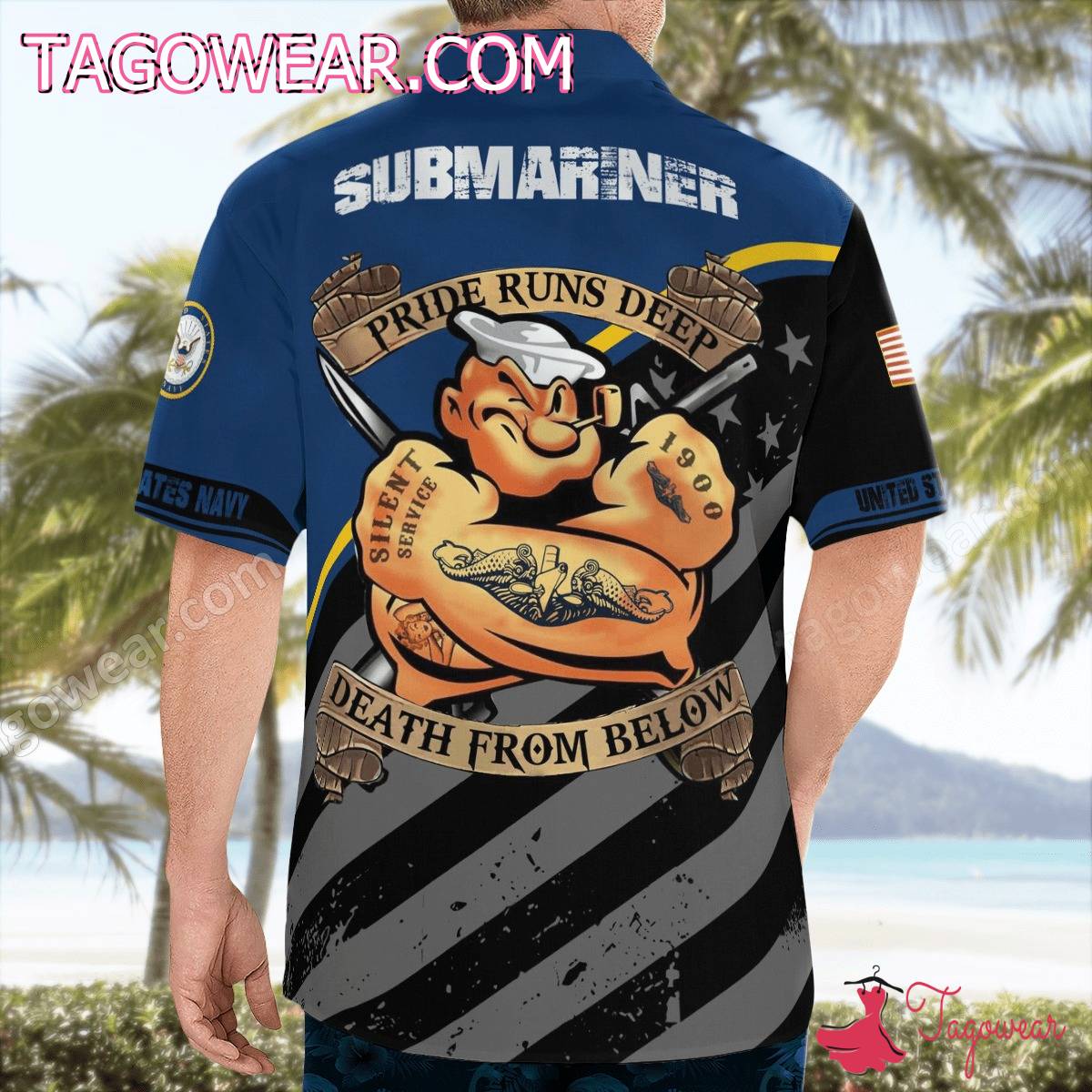 Submarine Pride Runs Deep Death From Below HFN Hawaiian Shirt Summer ...