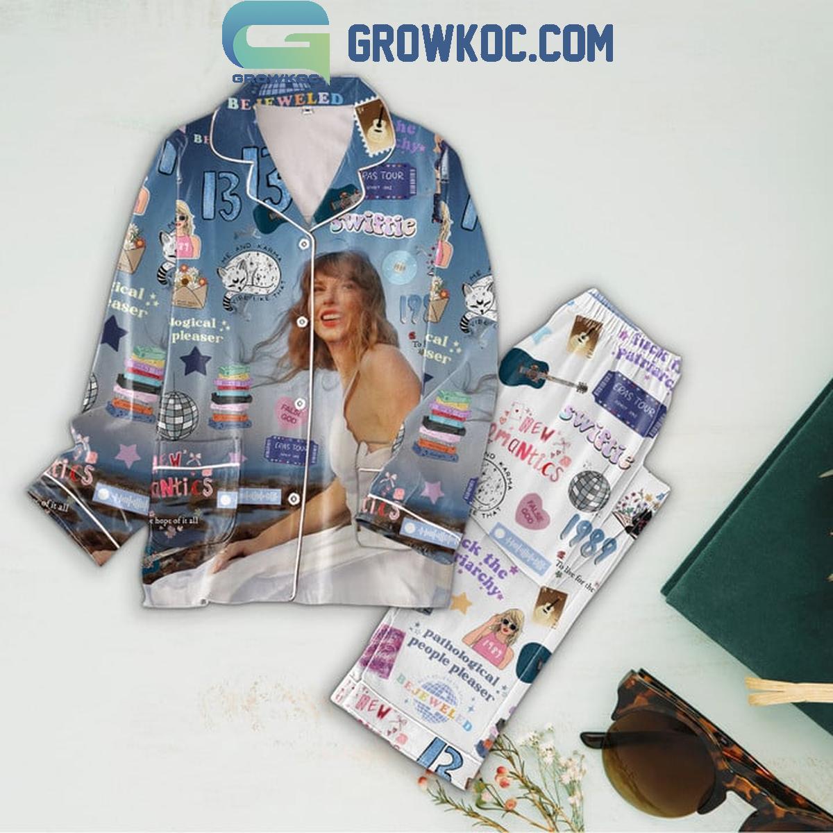 Taylor Swift Pathological People Pleaser Christmas Polyester Pajamas ...