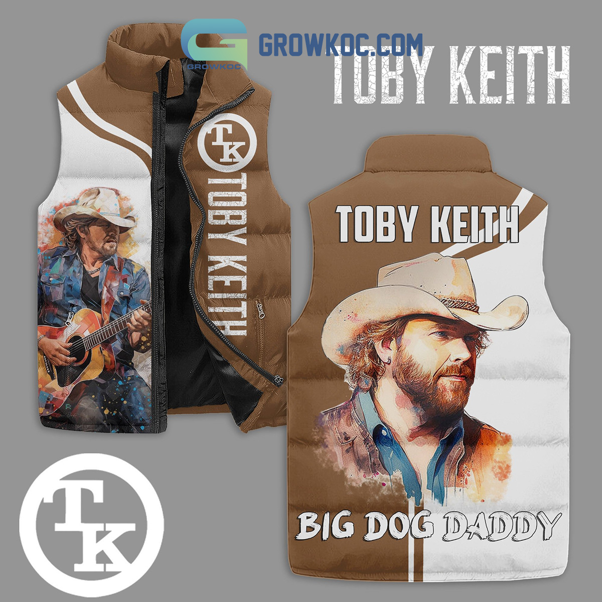 Toby Keith Big Dog Daddy Sleeveless Puffer Jacket HG – Designfullprint