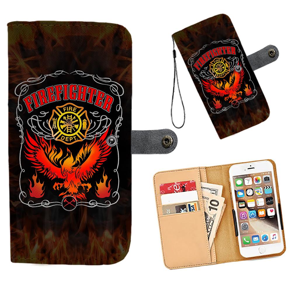 Firefighter Gift Fireman Gift Cell Phone Wallet Case for Universal ...