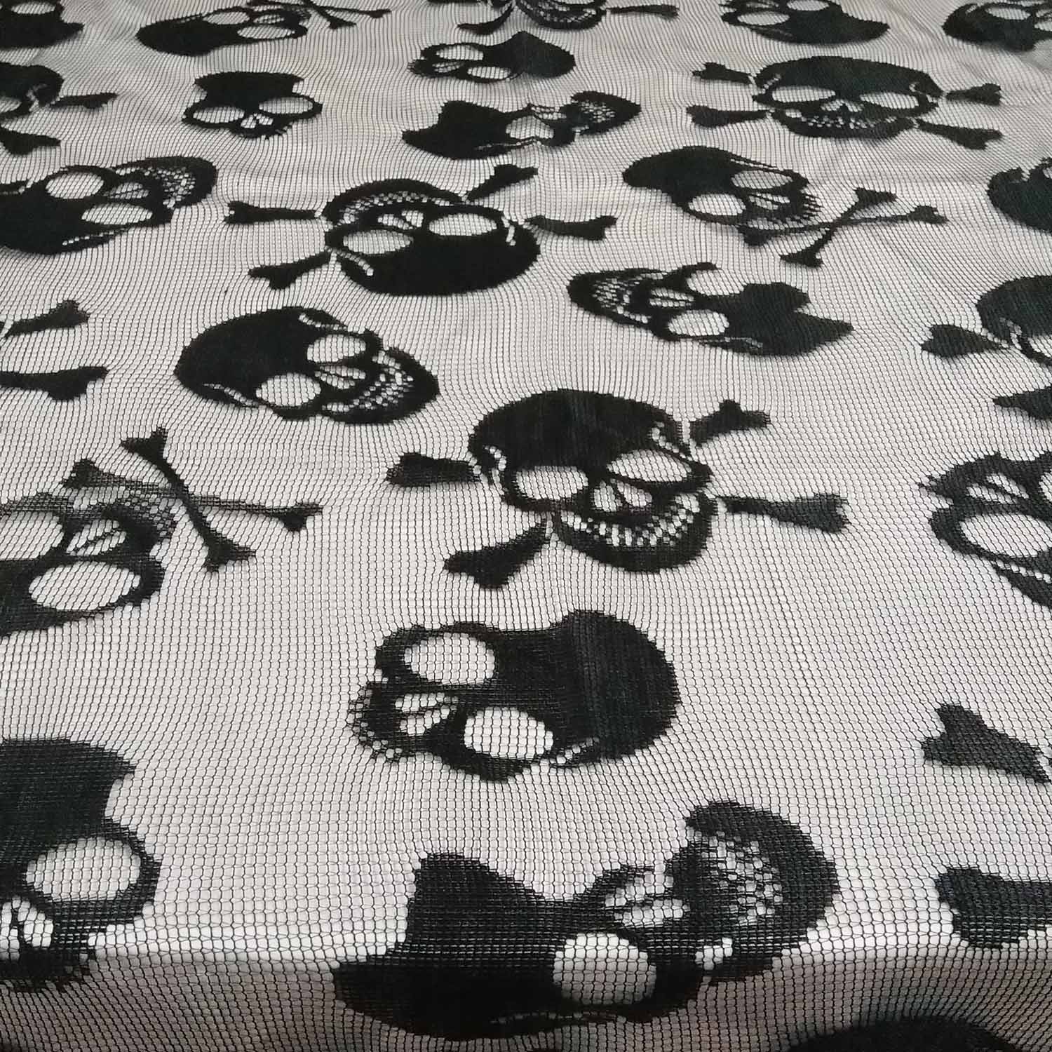 Skull Gift Black Lace Skull Tablecloth – Designfullprint