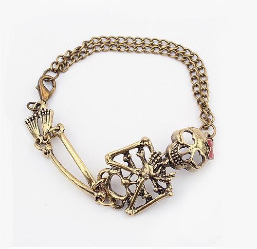 Skull Gift Skull Skeleton Chain Bracelet – Designfullprint