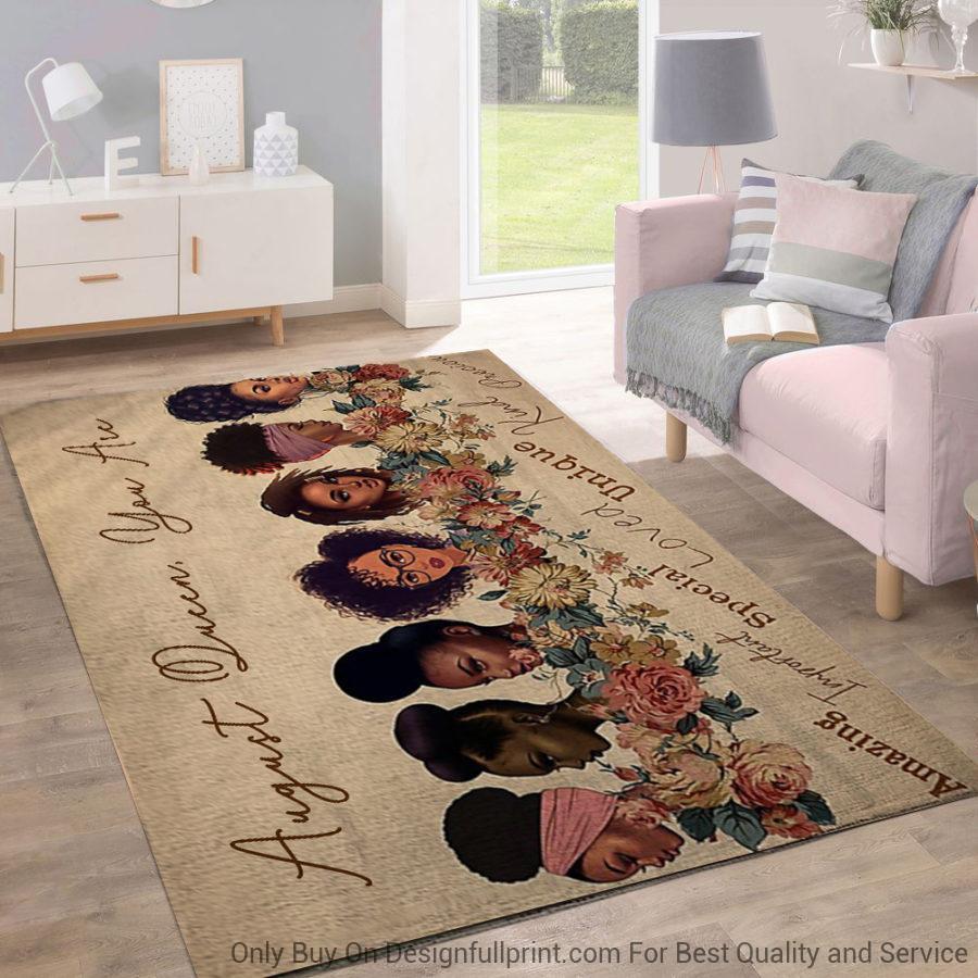 Black American Gift August Birthday Black Beautiful Rug – Designfullprint